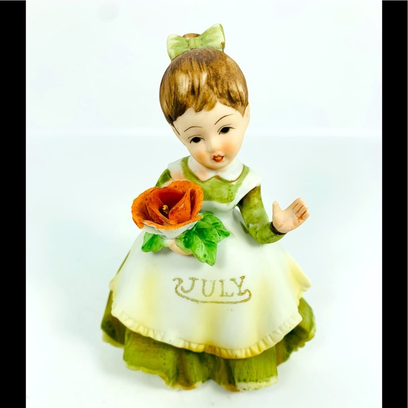 Lefton | Accents | Vintage Geo Z Lefton China Porcelain July Girl ...